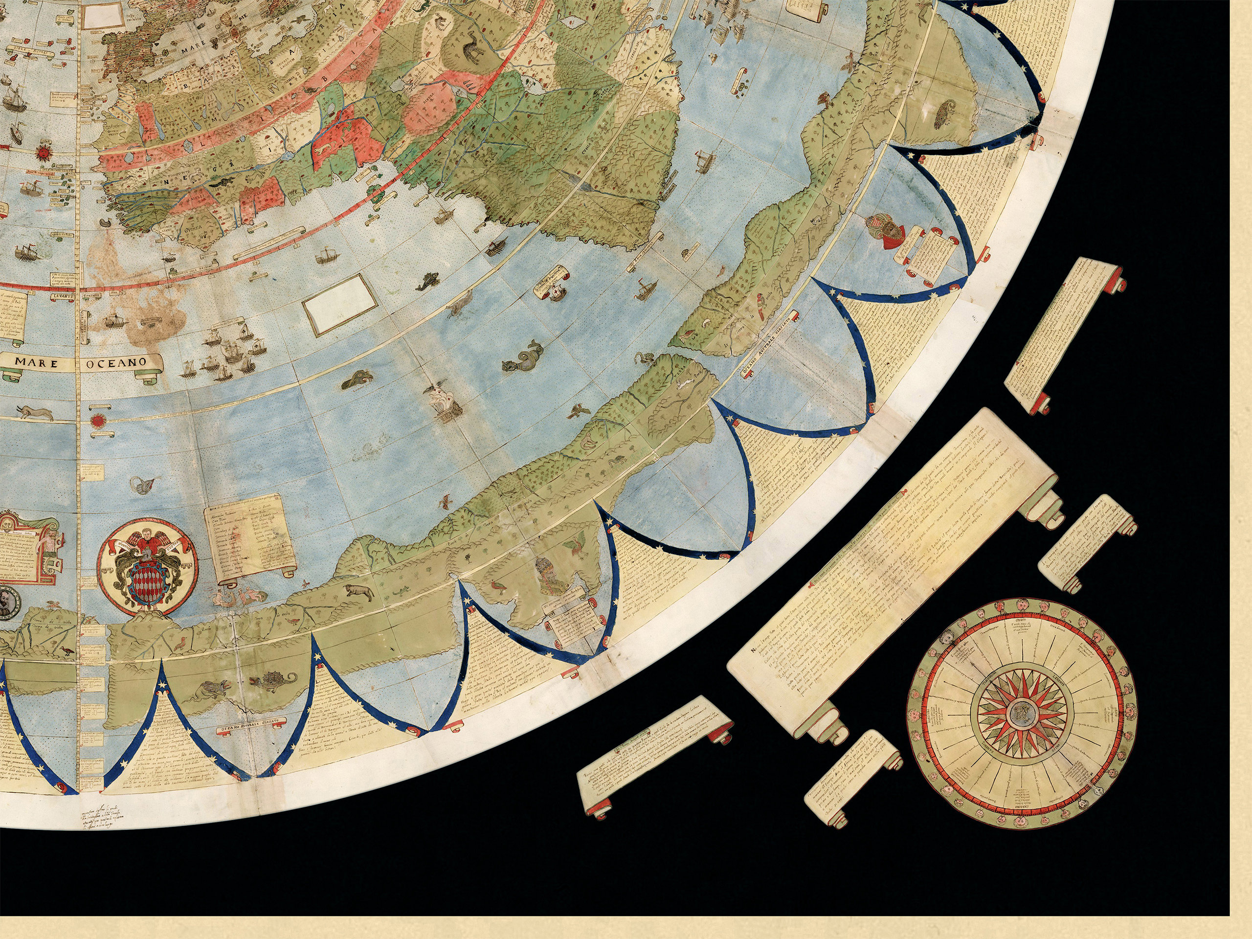 Flat Earth Map of the World 1587 Urbano Monte Poster Wall - Etsy