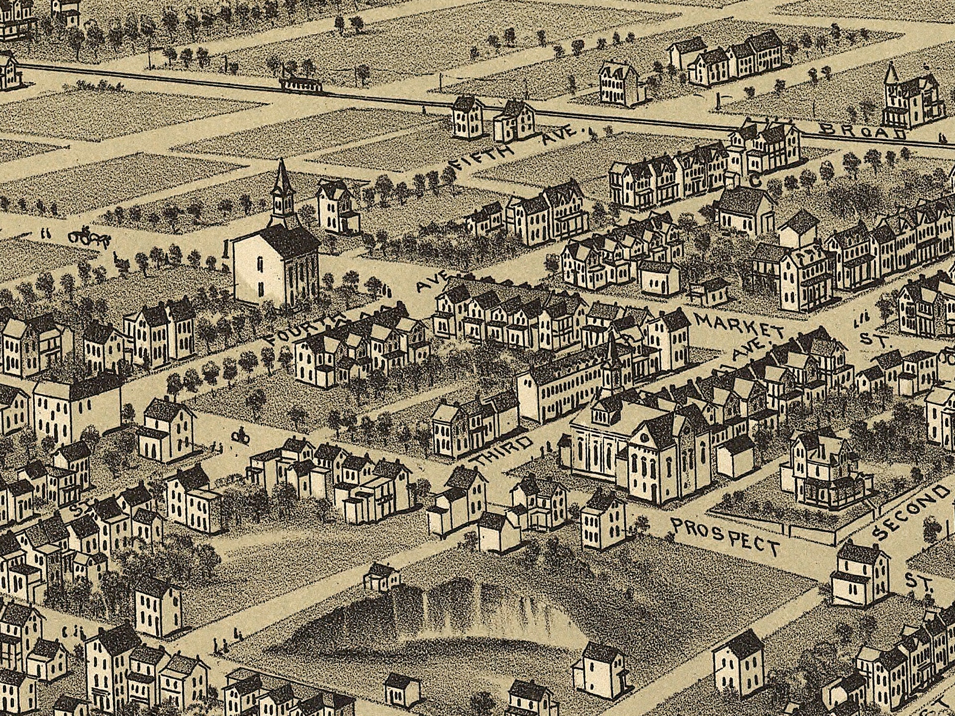 1894 West Bethlehem, Pennsylvania Map - Panoramic Old City Map ...