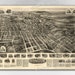 1918 Bangor, Pennsylvania Map Panoramic Old City Map Historic Birds Eye ...