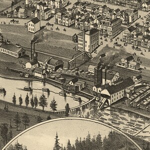 1898 Davis, West Virginia Map - Panoramic Old City Map - Historic Birds ...