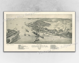 1955 Topo Map of Cedar Key Florida Quadrangle - Etsy