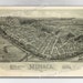 1900 Monaca, Pennsylvania Map - Panoramic Old City Map - Historic Birds ...