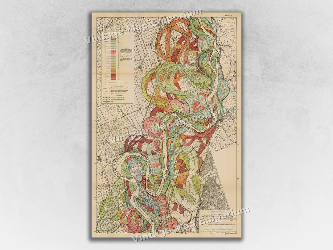 Sheet 2 - Fisk Mississippi River Meander Belt Map - Ancient Courses of ...