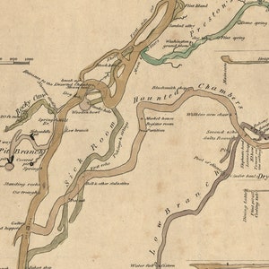 1835 Mammoth Cave National Park Kentucky Cave System Map Art Print ...