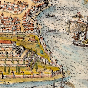1576 Constantinople Istanbul Turkey - Ottoman Empire Historic Vintage ...