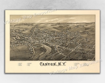 Canton City Map Art - Etsy