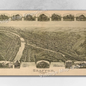 1898 Grafton, West Virginia Map - Panoramic Old City Map - Historic ...