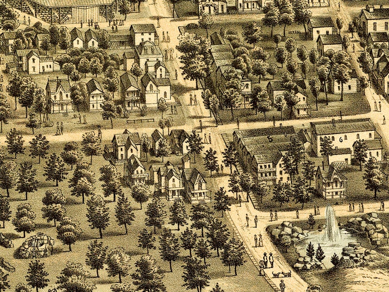 1884 Lakeside Ohio Map Panoramic Old City Map Historic - Etsy