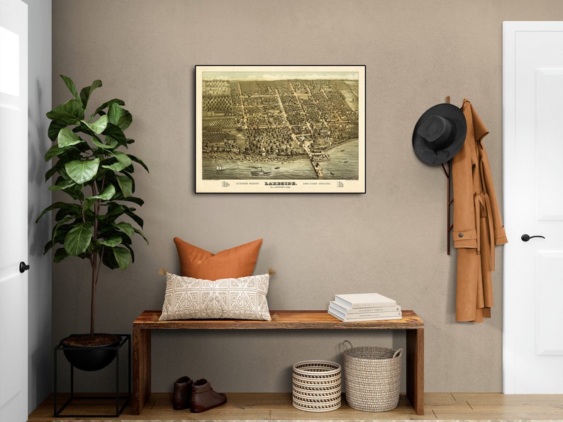 1884 Lakeside Ohio Map Panoramic Old City Map Historic - Etsy