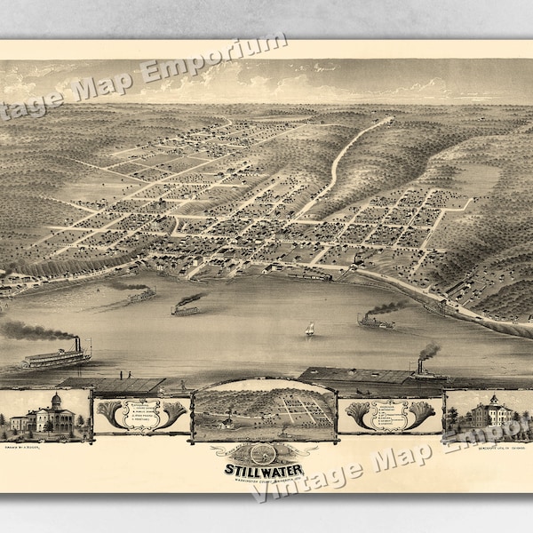 Stillwater Mn Map - Etsy