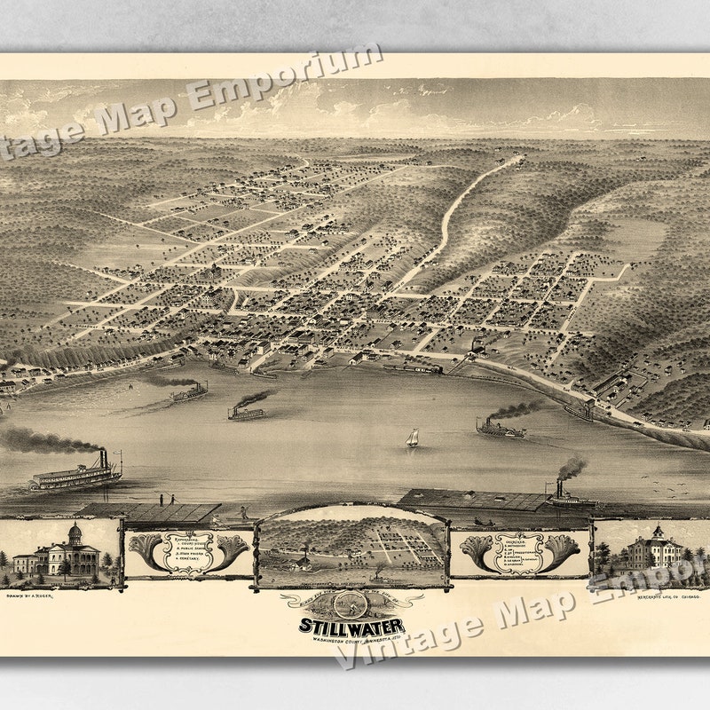 Old Minnesota Map - Etsy