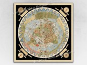 Flat Earth Map. 1892 Gleason's New Standard Map of the - Etsy