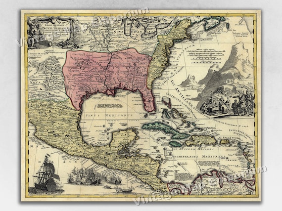 Spanish Map Territories That Were, At A Certain Time, Under The Crown
