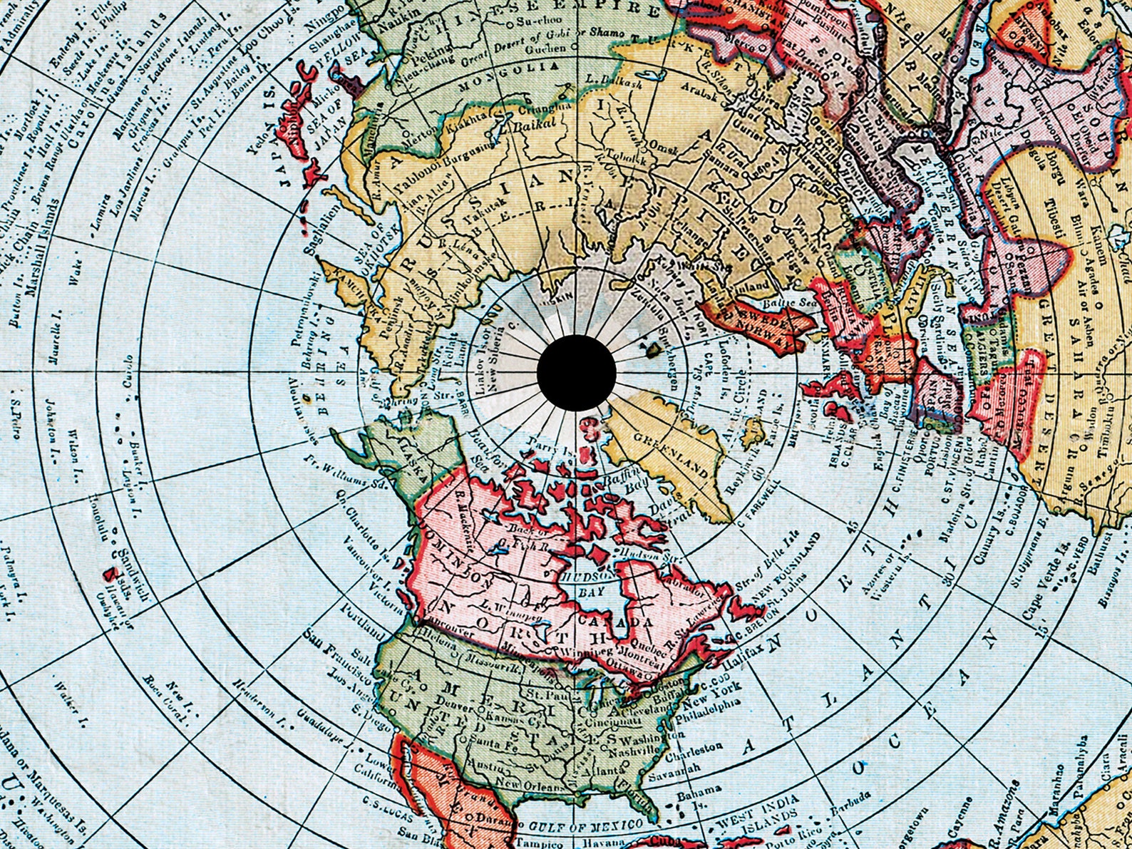 1892 Flat Earth Map - Alexander Gleason's New Standard Map of the World ...