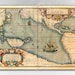 1589 Map of the Pacific Ocean With America Vintage Style Old World Map ...