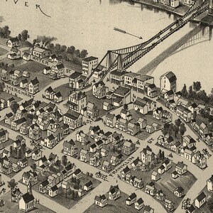 1897 Fairmont, West Virginia Map - Panoramic Old City Map - Historic ...