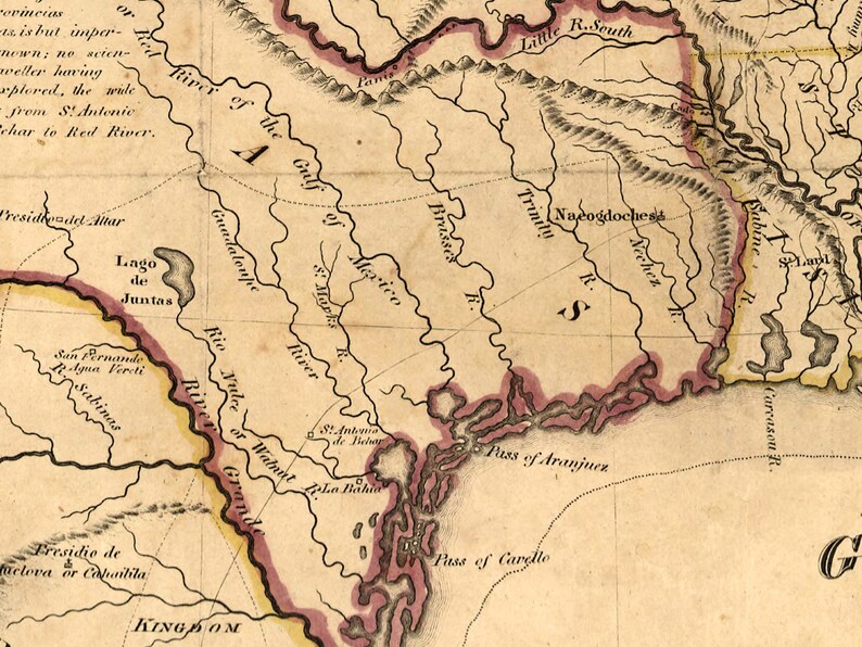 1818 Map of United States Including Louisiana Territory Art Print Map ...