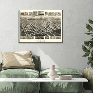 1908 Fitzgerald, Georgia Map - Panoramic Old City Map - Historic Birds ...