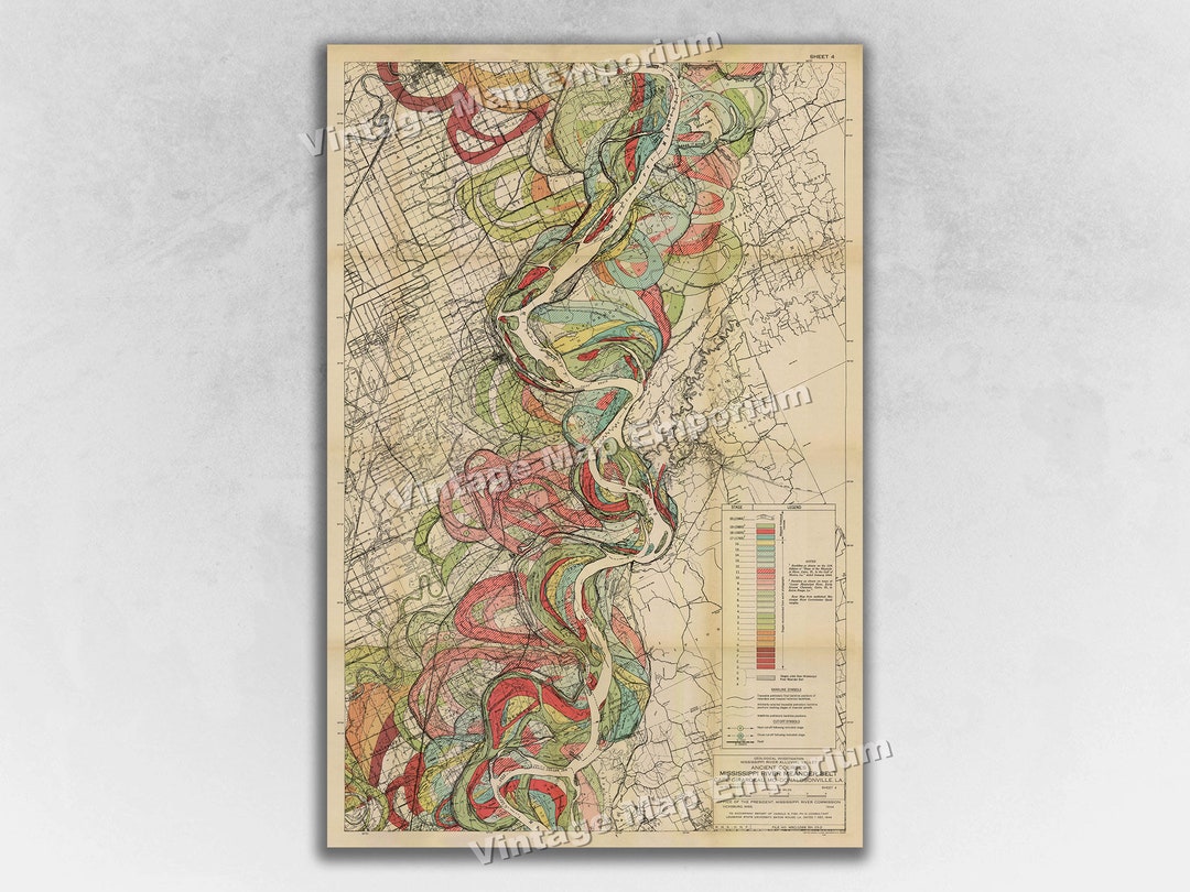 Sheet 4 - Fisk Mississippi River Meander Belt Map - Ancient Courses of ...