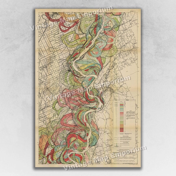 Harold Fisk Map - Etsy