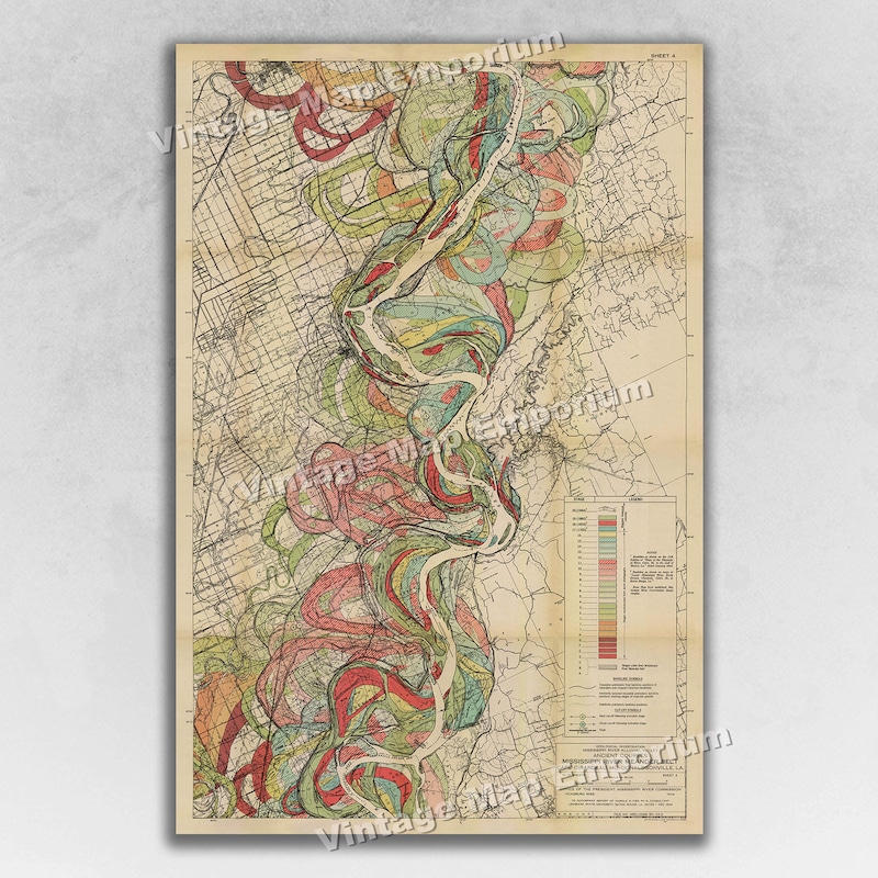 Harold Fisk Map - Etsy