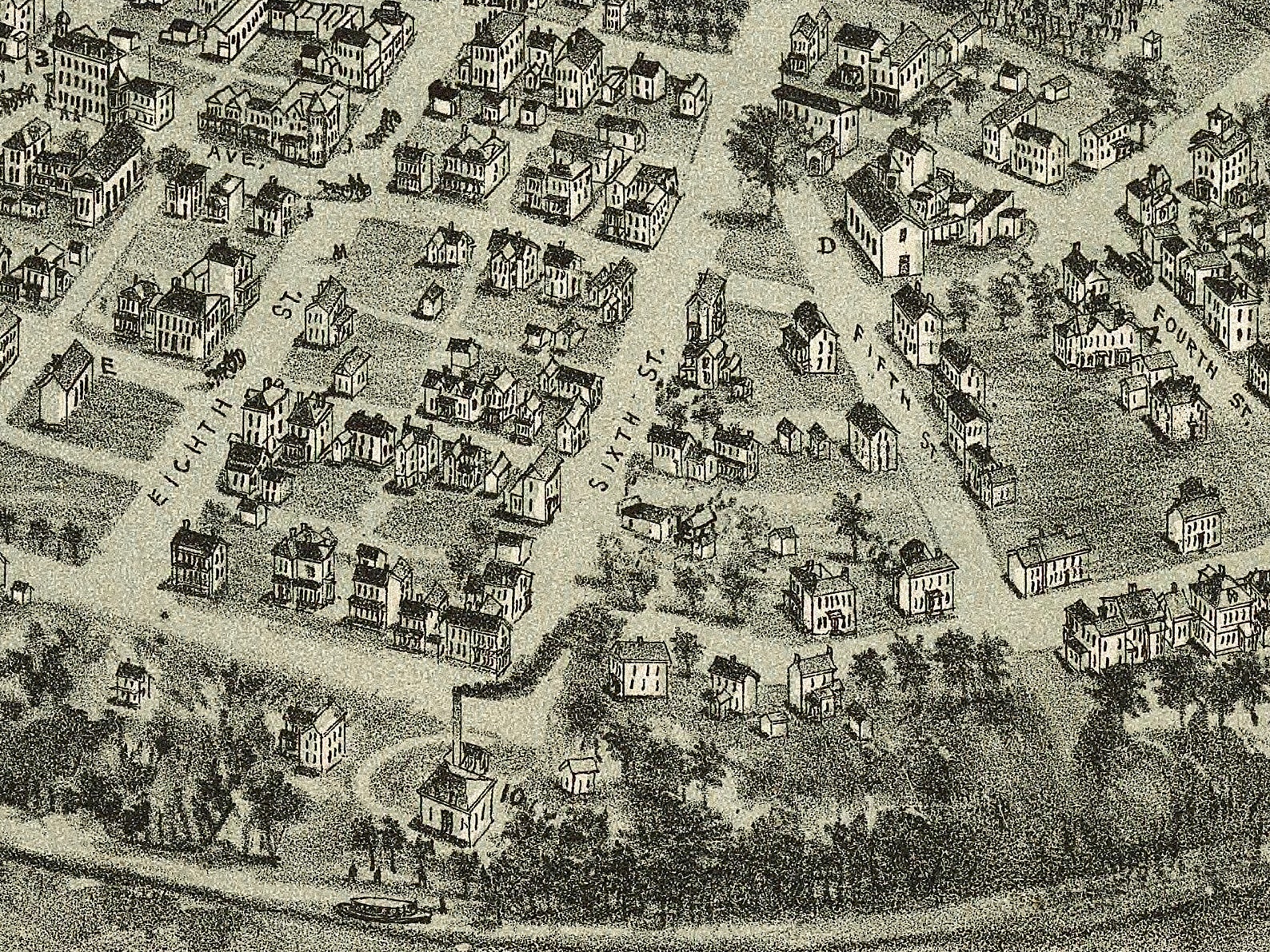 1900 Monaca Pennsylvania Map Panoramic Old City Map - Etsy