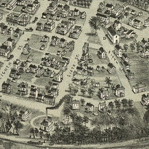 1900 Monaca, Pennsylvania Map - Panoramic Old City Map - Historic Birds ...