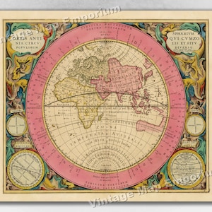 1660 Celestial Map Print Plate 13 - "the Hemisphere of the World" by ...