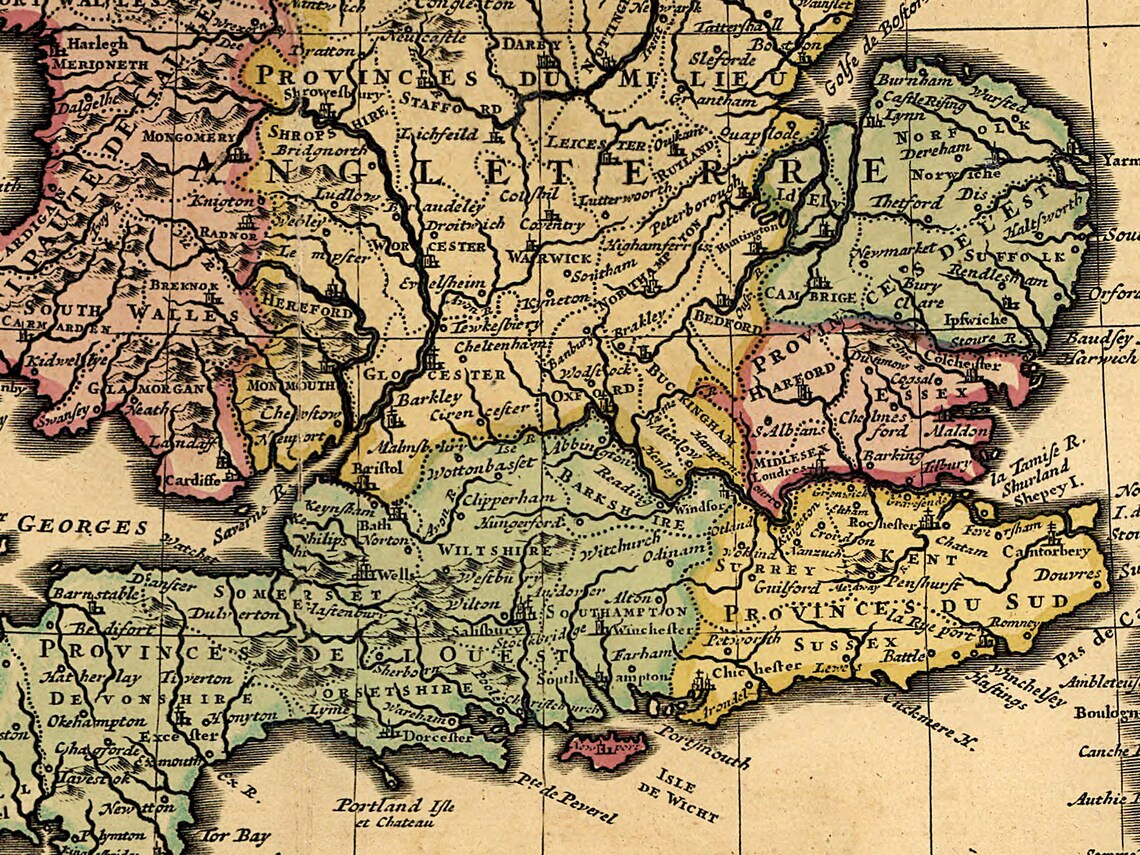 1700 Map of Britain - Unique Map of the British Isles and Ireland ...