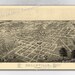 1867 Belleville, Illinois Map - Panoramic Old City Map - Historic Birds ...