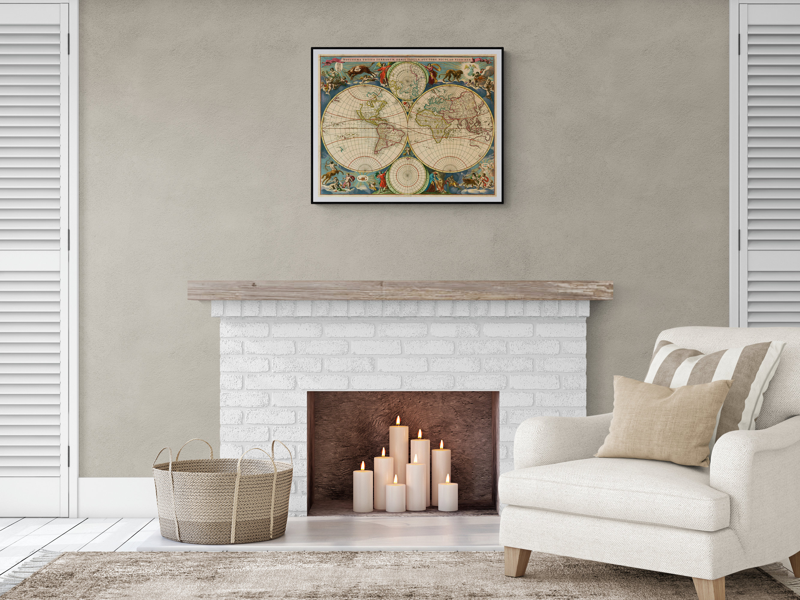 1695 novissima Totius Terrarum Orbis Vintage Old World Map | Etsy