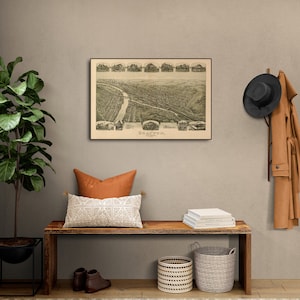 1898 Grafton, West Virginia Map - Panoramic Old City Map - Historic ...