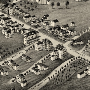 1883 Bethlehem, New Hampshire Map - Panoramic Old City Map - Historic ...