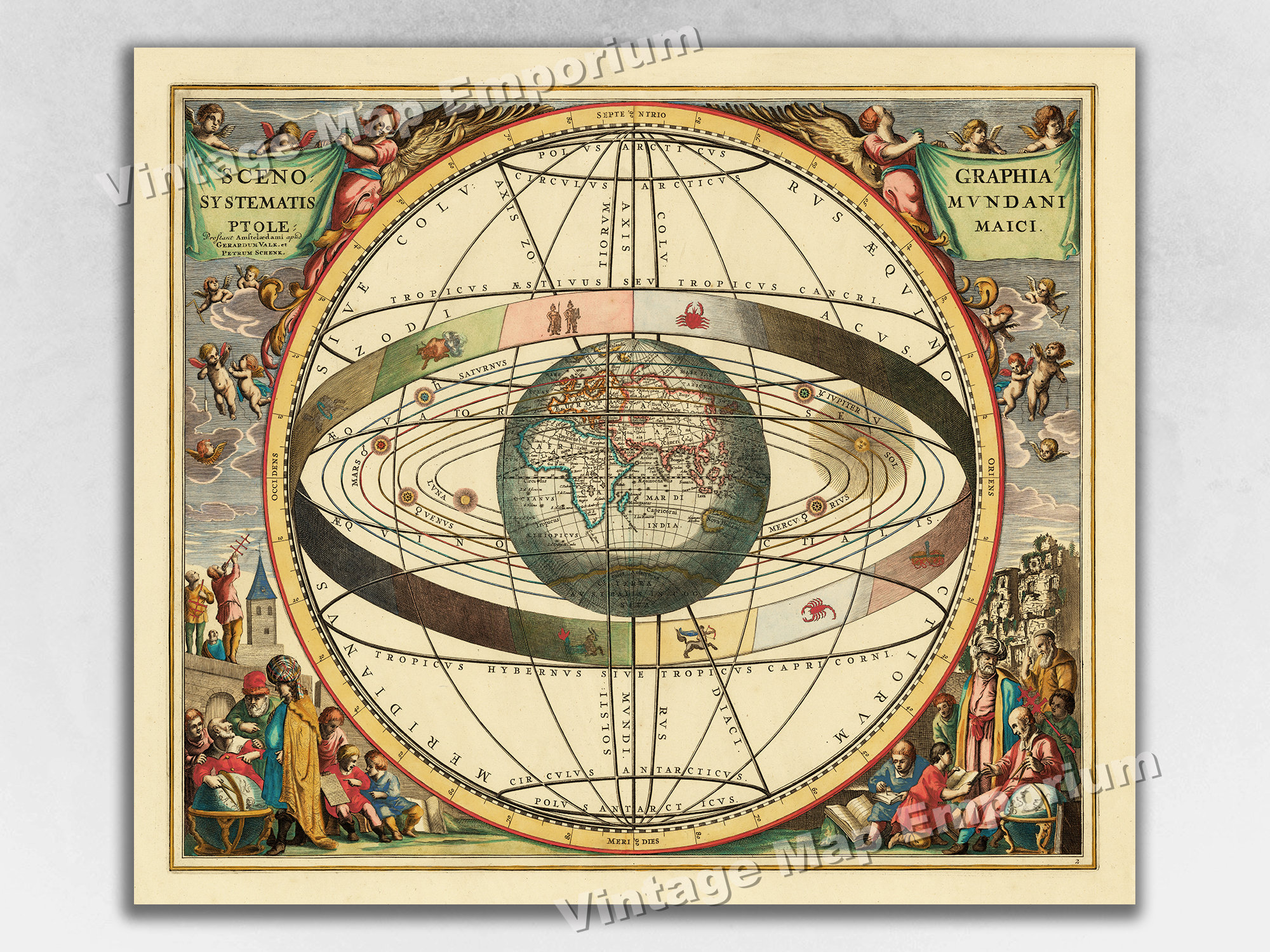 1660 Celestial Map Print Plate 2 ptolemaic - Etsy