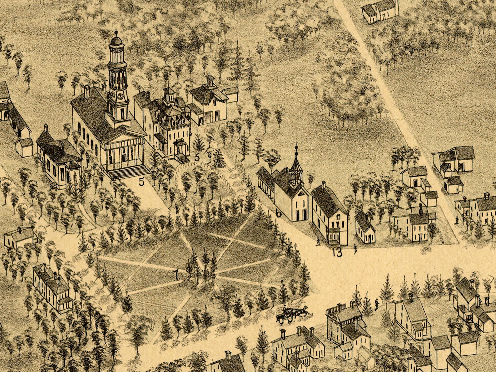 1881 Madison Connecticut Map Panoramic Old City Map - Etsy