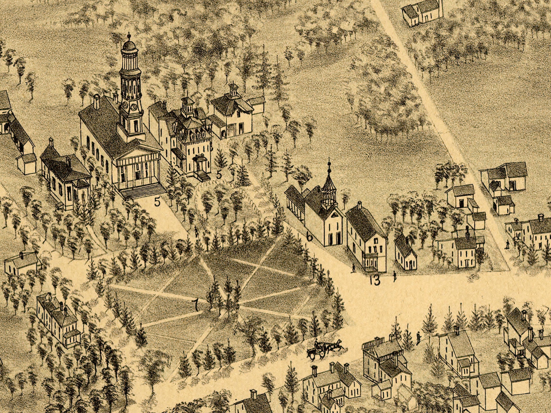 1881 Madison Connecticut Map Panoramic Old City Map - Etsy