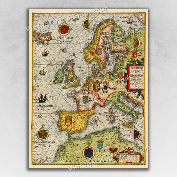 Vintage World Map - Etsy