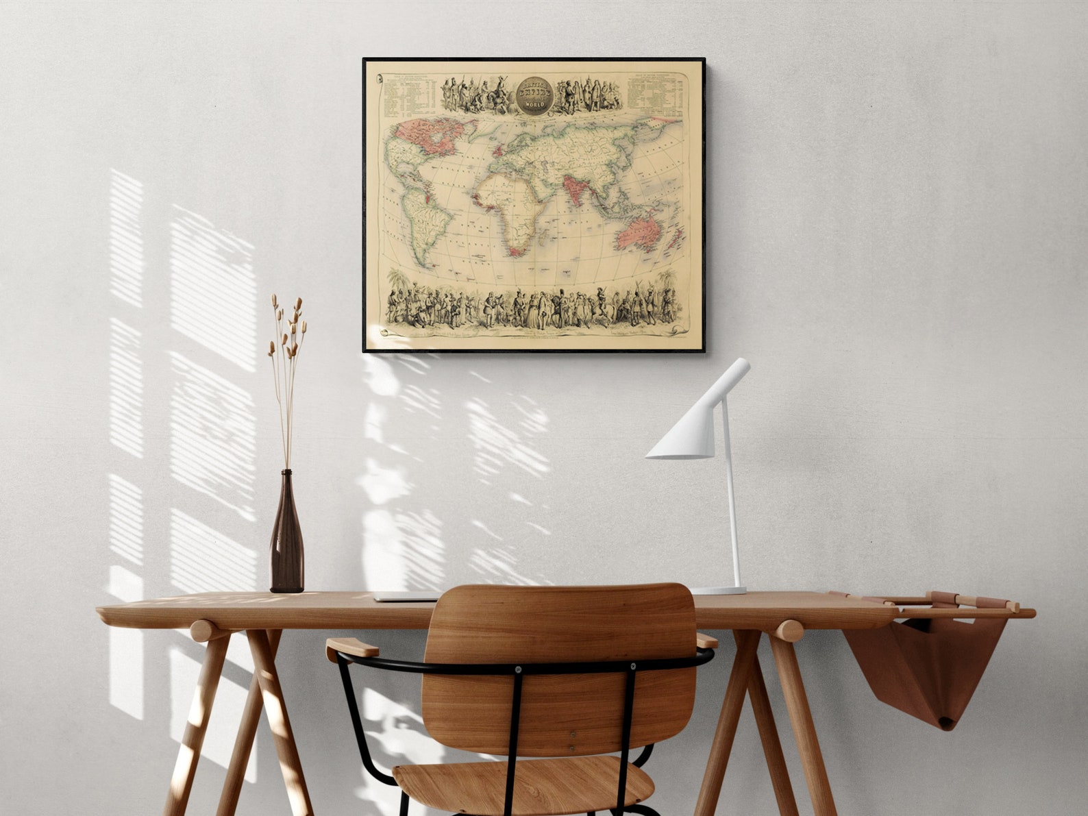 1850s Map of the british Empire Throughout the | Etsy