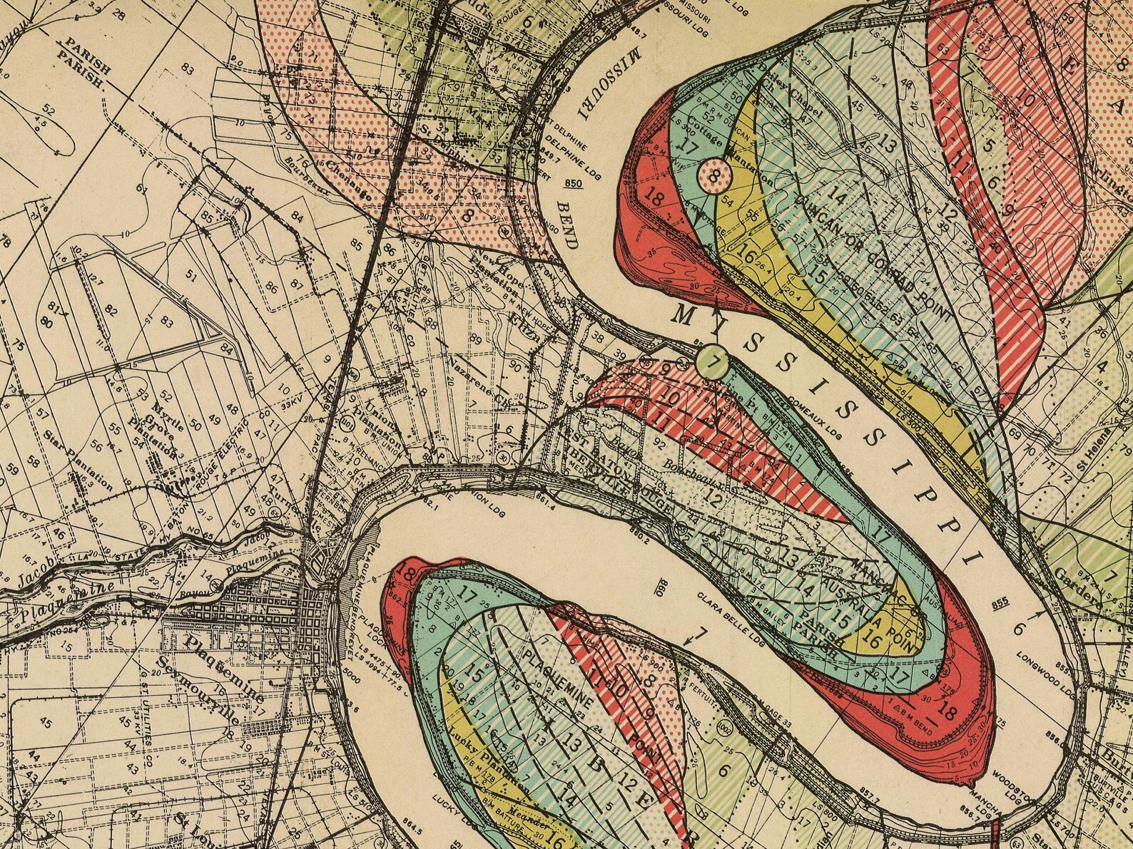 Sheet 15 - Fisk Mississippi River Meander Belt Map - Ancient Courses of ...