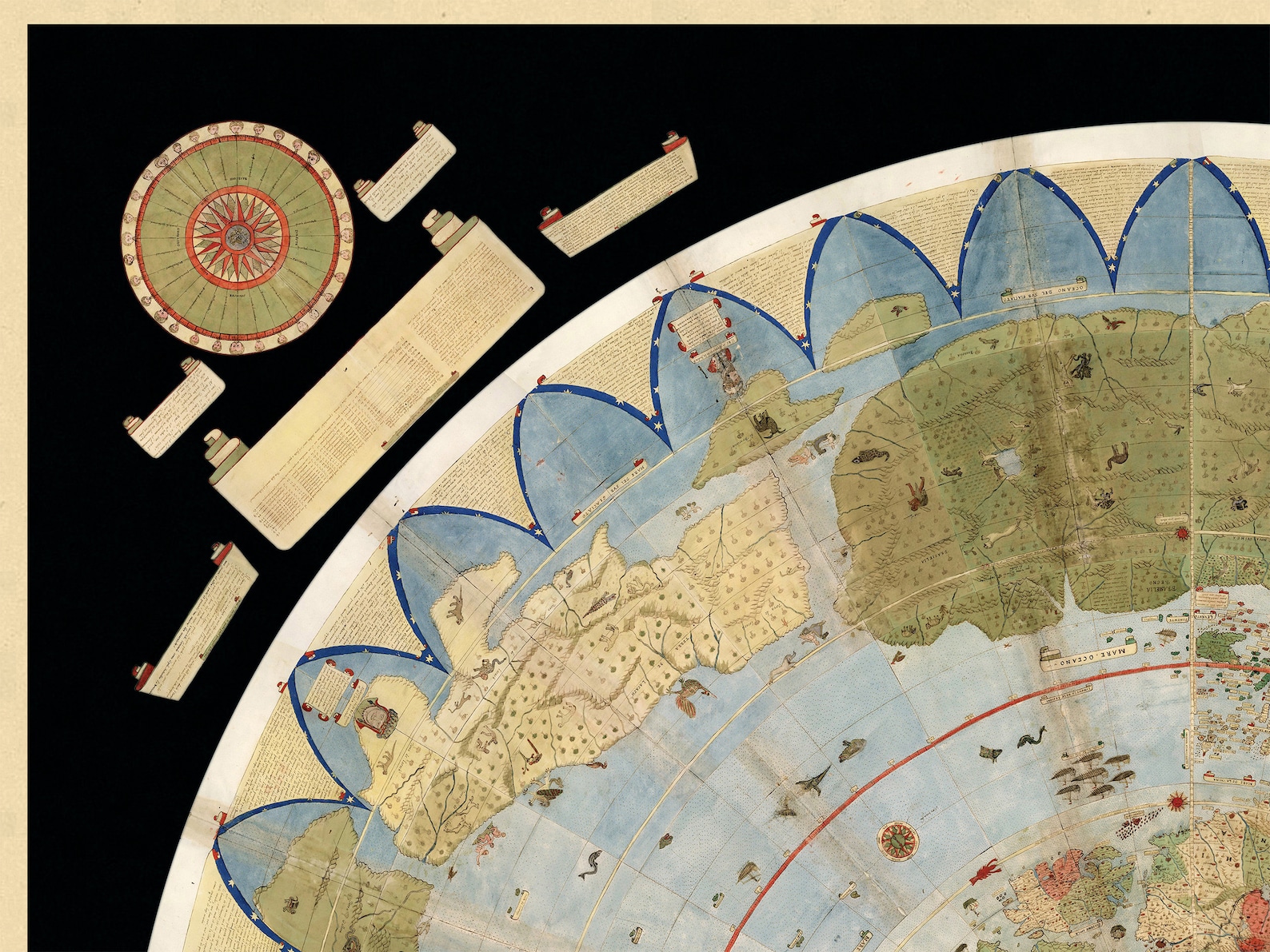 Flat Earth Map of the World 1587 Urbano Monte Poster Wall - Etsy