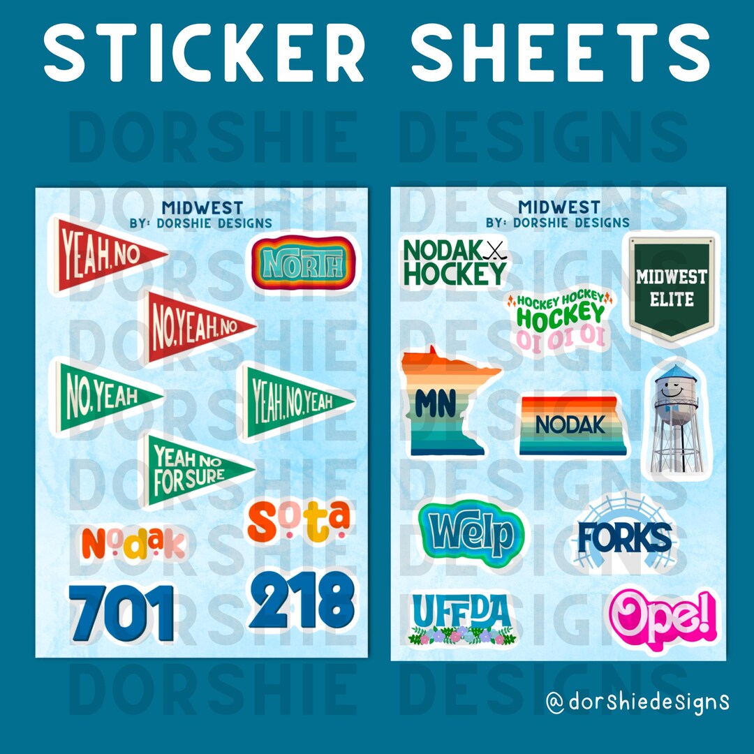 Midwest Sticker Sheet - Etsy