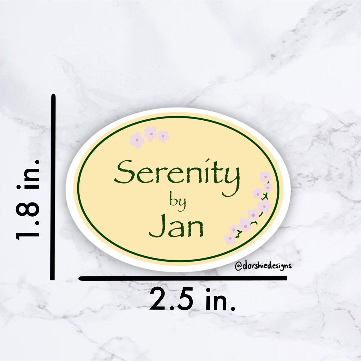 Serenity by Jan Label Sticker | Etsy