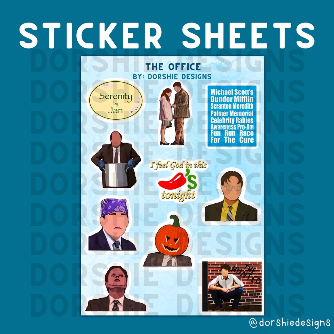 The Office Sticker Sheet - Etsy