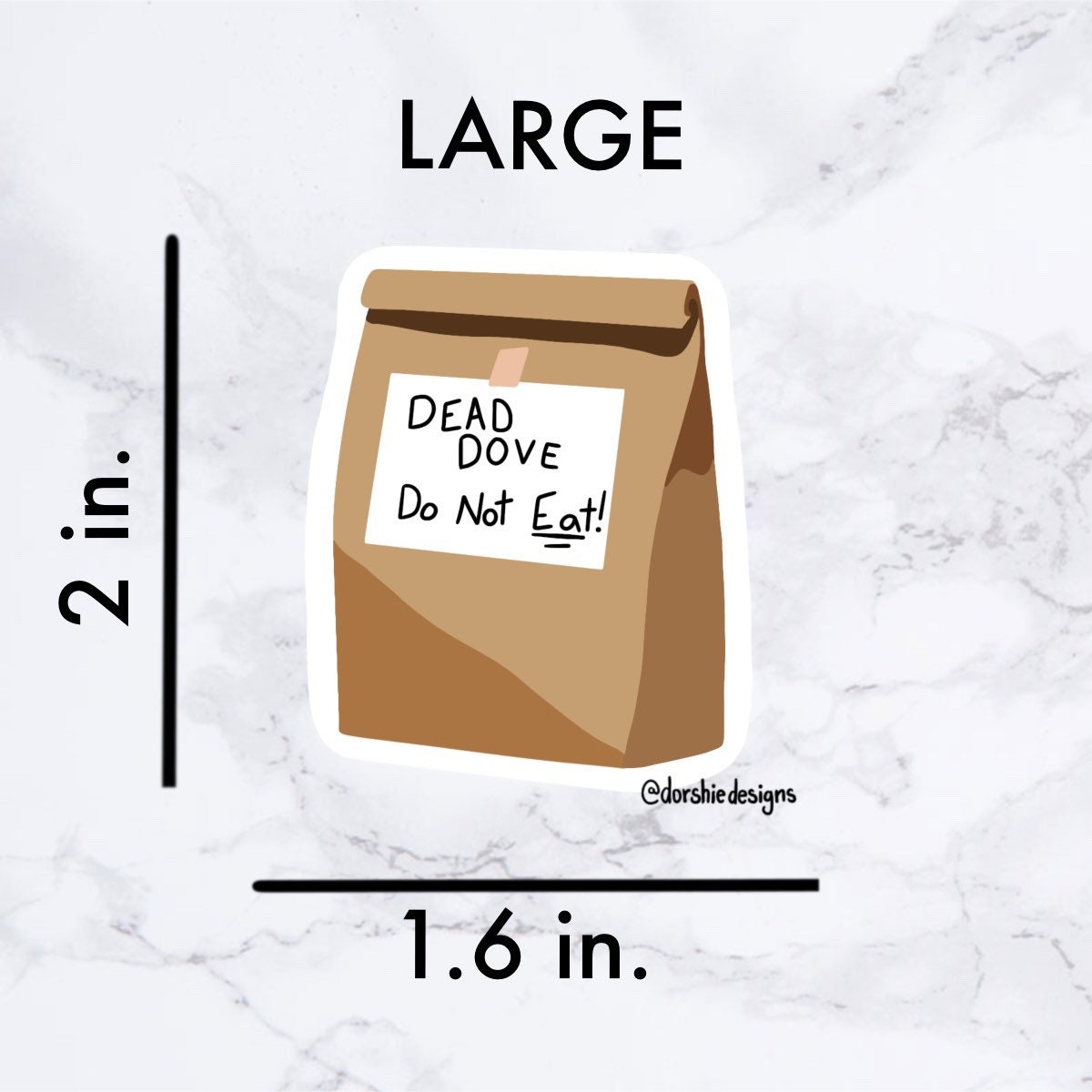 Dead Dove Do Not Eat Sticker - Etsy