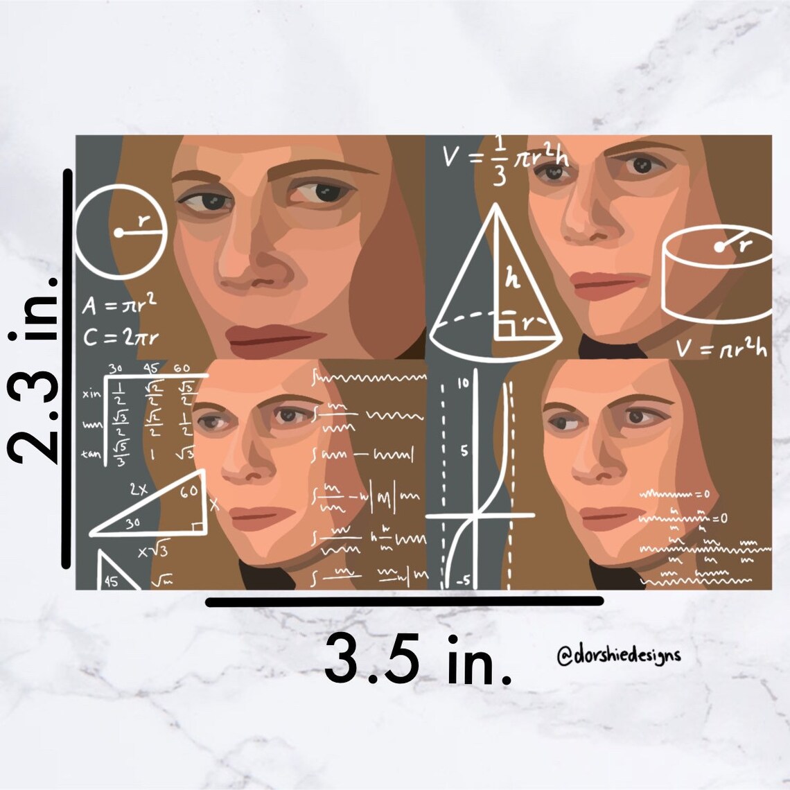 Woman Confused With Equations Meme Sticker | Etsy