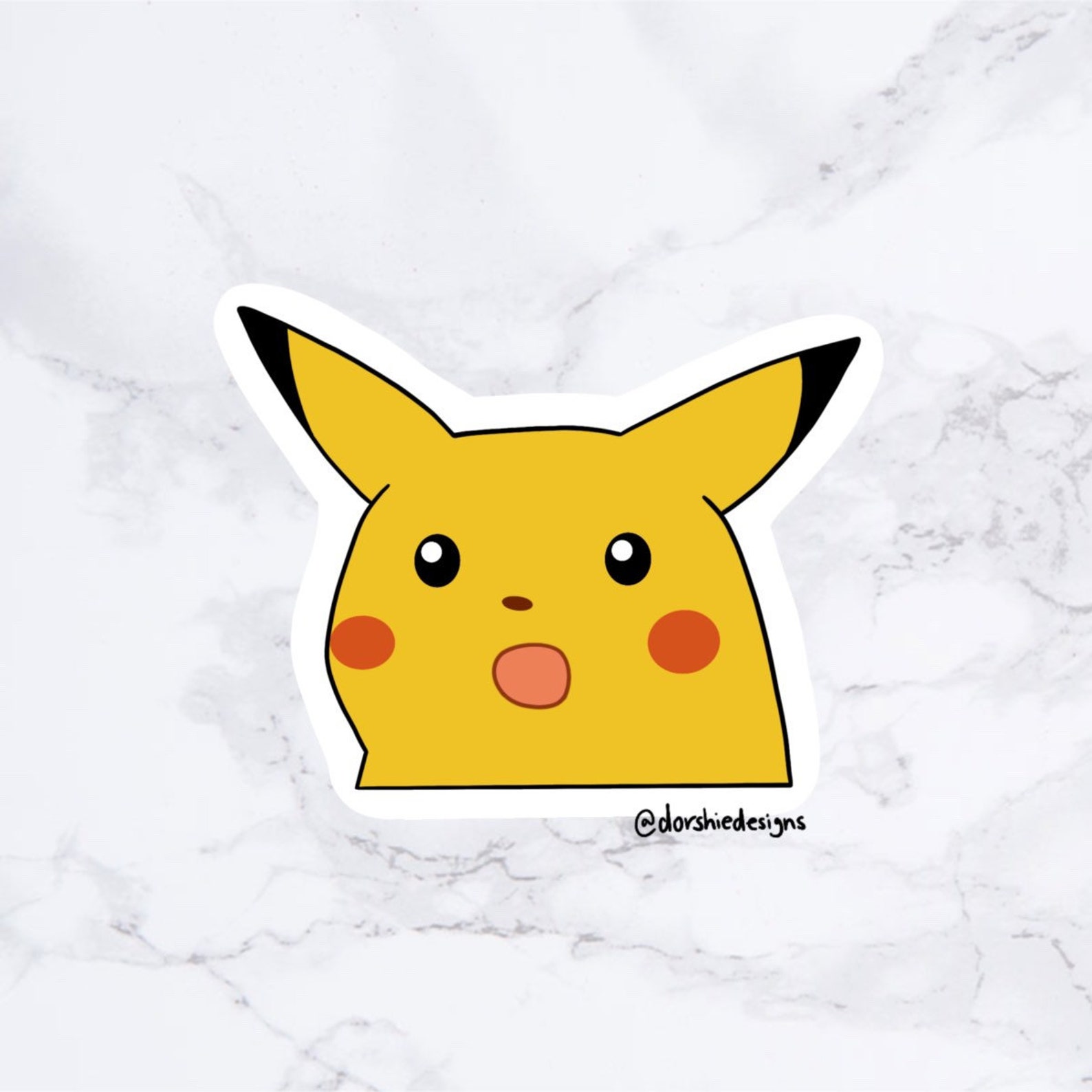 Surprised Pikachu Meme Sticker - Etsy