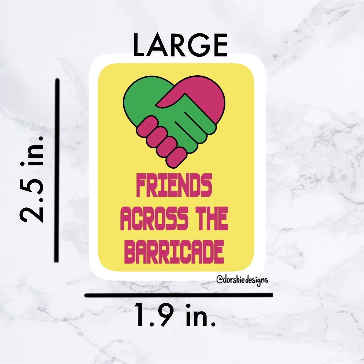 Friends Across the Barricade Sticker - Etsy