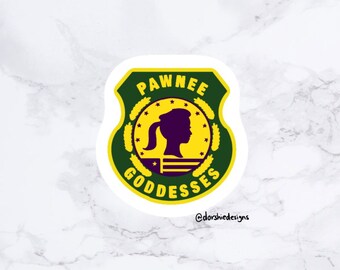 Leslie Knope Pawnee Goddesses Vinyl Sticker Patch Park and Rec - Etsy