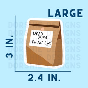 Dead Dove Do Not Eat Sticker - Etsy