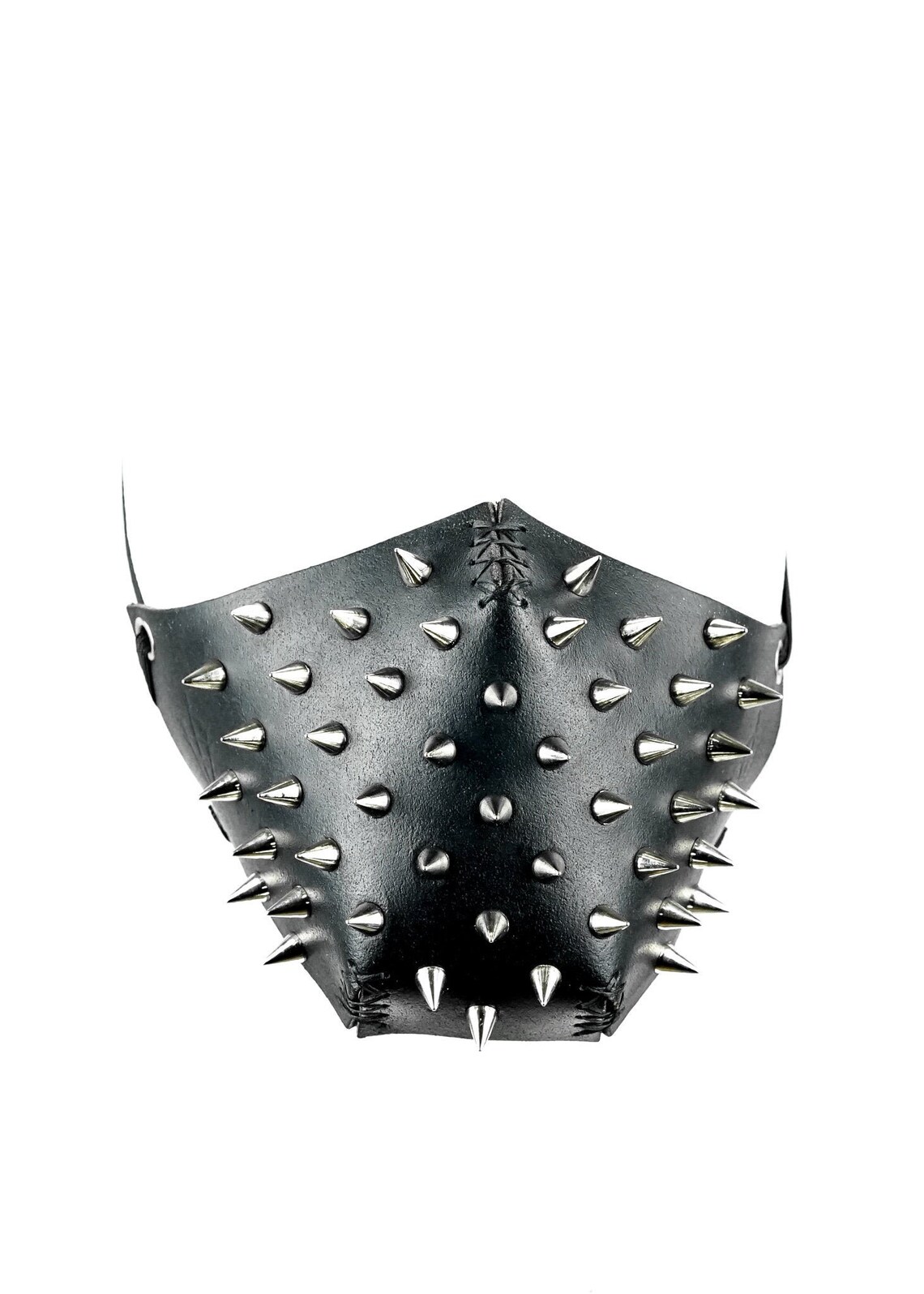 Handmade Studded Leather Face Mask 'BLACK TEARS' | Etsy